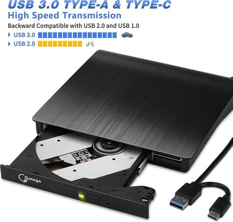Pop Up Mobile External Dvd Rw Usb With Usb C Cable Dvd Disc Rw Optical Drive