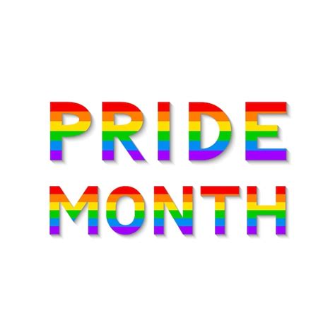 Trots Maand Kleurrijke Letters Letters In Kleuren Van Regenboog Lgbt