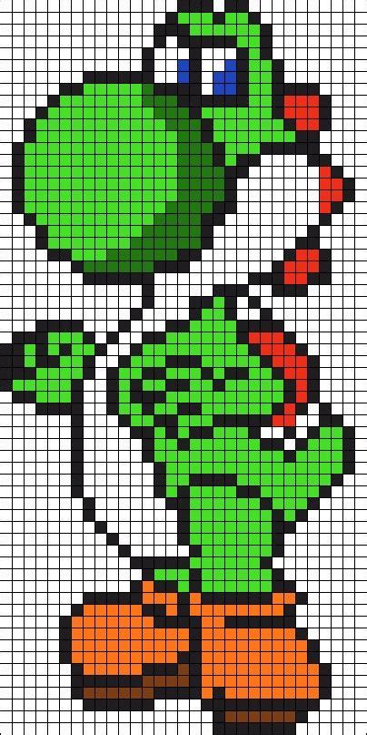 Yoshi Pixel Art Template