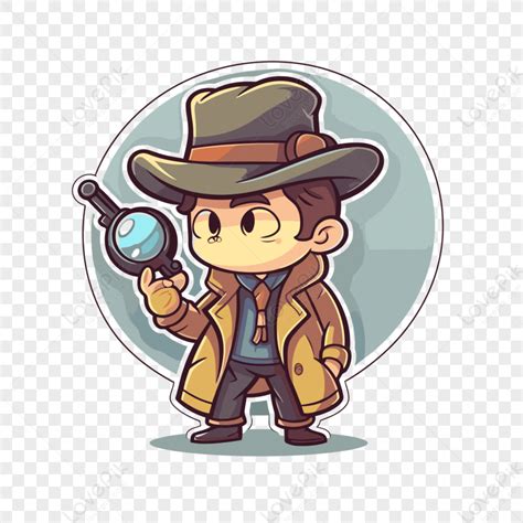 확대경 클립 아트를 들고 모자에 만화 남자 벡터상표 Png 일러스트 무료 다운로드 Lovepik