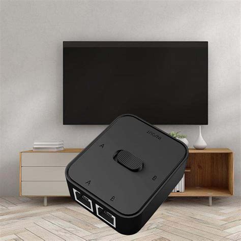 Freneci Ethernet Internet Adapter 2 Ways 1 Durable Switch Box For