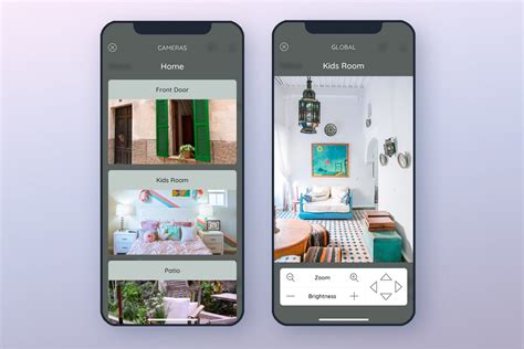 智能家居app应用摄像头控制界面ui模板 Camera Smarthome Mobile Ui Fp绿盟非凡图库