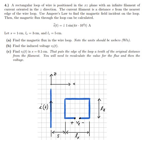 A Rectangular Loop Of Wire Is Positioned In The Chegg