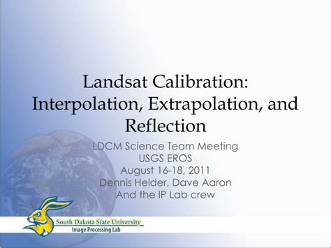 Ppt Landsat Calibration Interpolation Extrapolation And Reflection Powerpoint Presentation