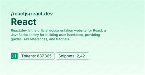 React Reactjsreactdev Context7