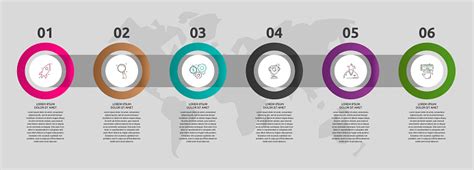 벡터 템플릿 원 인포그래픽 6 가지 옵션과 부품이있는 비즈니스 개념 콘텐츠 그래프 다이어그램 슬라이드 쇼에 대한 여섯 단계 경로 단계별 0명에 대한 스톡 벡터 아트 및 기타