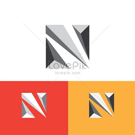 다이아몬드 모양의 편지 N 로고 일러스트 무료 다운로드 Lovepik