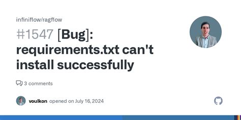 Bug Requirements Txt Can T Install Successfully Issue 1547 Infiniflow Ragflow GitHub