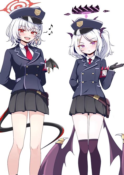 Hina Haruna And Prefect Team Member Blue Archive Drawn By Chilong Heronas Danbooru