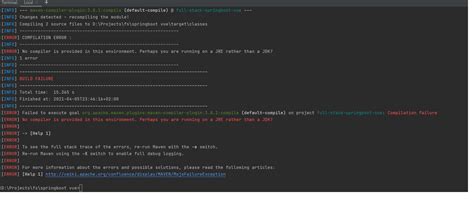 Spring Boot Getting Maven Error When Trying To Build On Intellij
