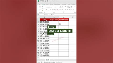 Find Date And Month Excel Exceldateparsing Textformulaexcel