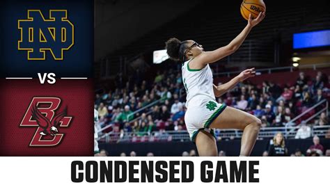 Notre Dame Vs Boston College Condensed Game 2022 23 Acc Womens