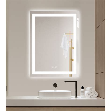 Огледало за баня с Led осветление 60 мм х 80 мм функция против запотяване сензорен ключ N08