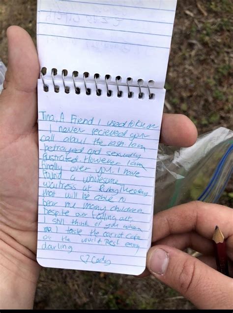 One Of The Weirdest Notes Weve Found In A Log Yet R Geocaching