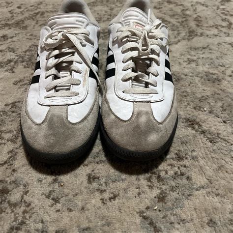 White Long Tongue Sambas Size 13 Good Condition Depop