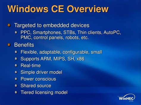 PPT Future Directions For The Windows CE Operating System Architecture PowerPoint Presentation