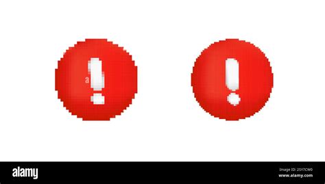 Red Exclamation Marks Inside Circular Shapes Indicate Alerts Or