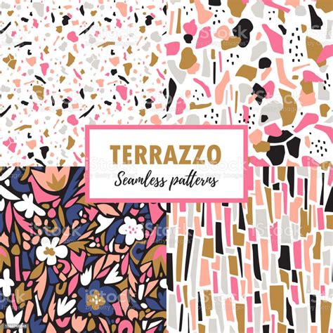 테라 완벽 한 패턴입니다 트렌디한 추상 반복 디자인을 설정 합니다 벡터 혼란 얼룩으로 추상적인 배경입니다 Generic에 대한 스톡 벡터 아트 및 기타 이미지 Istock