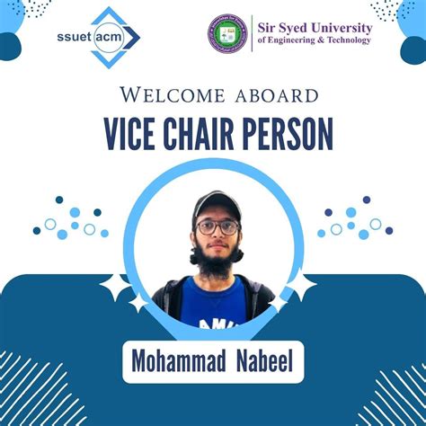 Nabeel Sohail On Linkedin Acm Ssuet Leadership Techinnovation