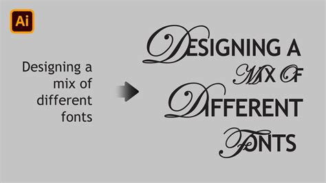 일러스트레이터 두가지 폰트를 이용 해 디자인의 퀄리티를 높이는 꿀팁 Youtube