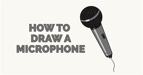 How To Draw A Microphone Really Easy Drawing Tutorial