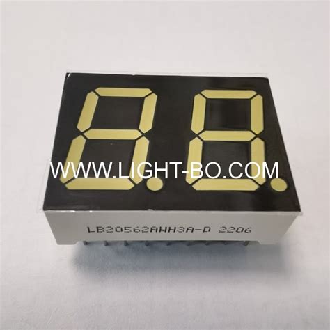 ultra white common anode 2 digits 0 56inch 7 segment led display for