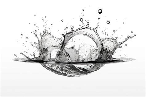 Abstract Depiction Of Water Splashing Against White Background Stock Image Image Of Shape