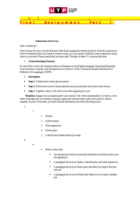 🔴 Ac S17 Week 17 Task Assignment Final Assignment Part I Ingles 4 🔴 A A A 17 Aaaa