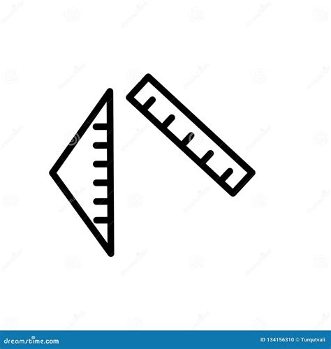 Ruler Icon Vector Isolated On White Background Ruler Sign Line And Outline Elements In Linear