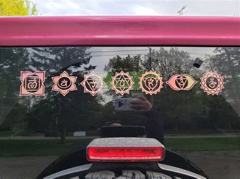 Holographic Chakra Vinyl Decals 3x3 Each 7 Etsy
