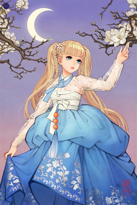 예쁜 한복 일러스트 모음 Illustrated By 흑요석 네이버 블로그