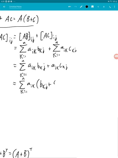 exercises 15 and 16 concern arbitrary matrices a b and c for which