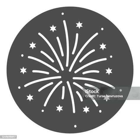불꽃 놀이 솔리드 아이콘 폭발적인 불꽃 놀이 쇼 개념 흰색 배경에 파열 별 표지판불꽃 놀이 모바일 및 웹 디자인에 대한 글리프 스타일의 경례 아이콘 벡터 그래픽 검은색에