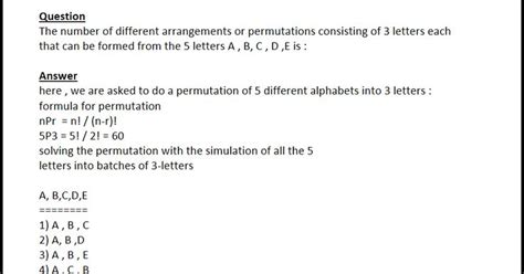 Permutation Of 3 Letter Arrangements