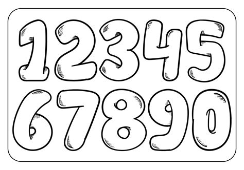 Of Bubble Number 10 5 Free Pdf Printables Printablee Bubble Letter Fonts Lettering Fonts