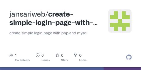 Github Jansariweb Create Simple Login Page With Php And Mysql Create Simple Login Page With