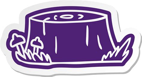 Cartoon Sticker Of A Tree Log 10543721 Vector Art At Vecteezy