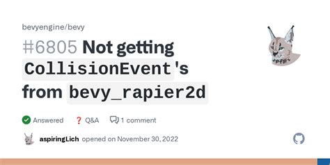Not Getting CollisionEvent S From Bevy Rapier2d Bevyengine Bevy Discussion 6805 GitHub
