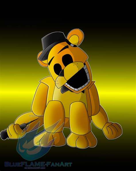 Golden Freddy By Blueflame Fanart On Deviantart