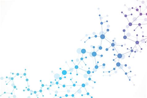 분자 구조 및 통신 Dna 원자 신경 디자인에 대 한 과학적인 개념입니다 점으로 연결 된 라인입니다 의료 기술 화학 과학 배경입니다 벡터 일러스트입니다 Dna에 대한 스톡