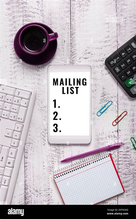 Text Caption Presenting Mailing List Business Concept List Of People Who Subscribe To A