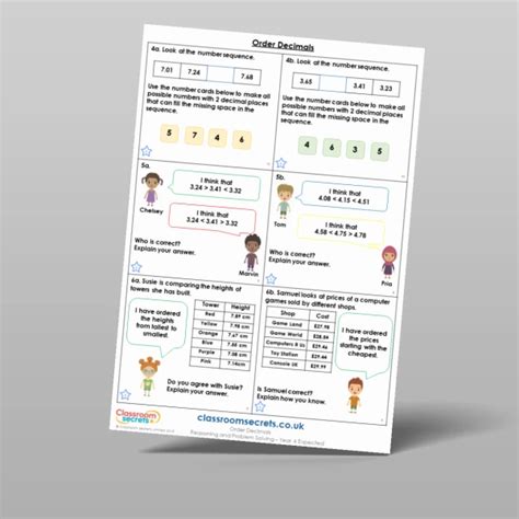 Order Decimals Reasoning And Problem Solving Resource Classroom Secrets