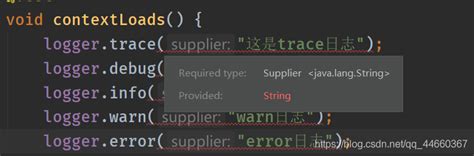 Springboot基础 输出日志报错required Type Supplier ＜javalangstring＞ Provided