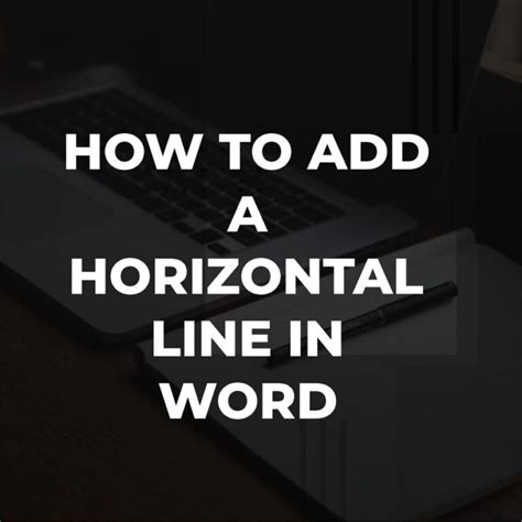 How To Insert Horizontal Line In Word Adazing