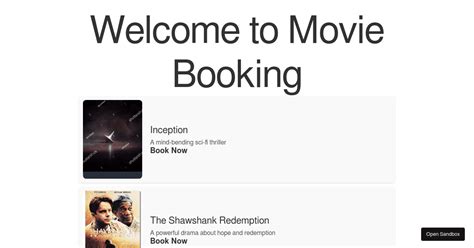 Theatre Seat Booking Codesandbox