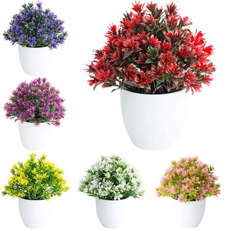 Zhaomeidaxi Artificial Potted Plants Mini Fake Plant Small Plastic