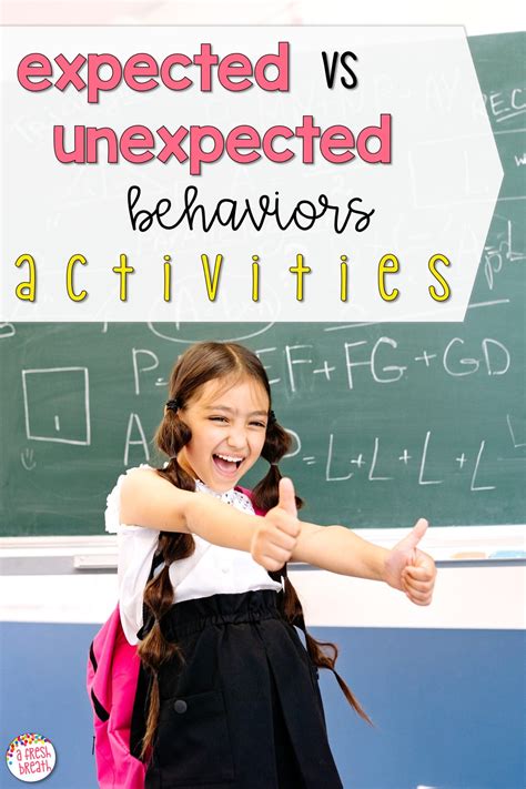 Expected Vs Unexpected Behavior In The Elementary Classroom A Fresh