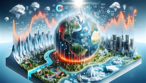 Premium Photo Climate Data Visualization Illustrating The Impacts Of Global Warming