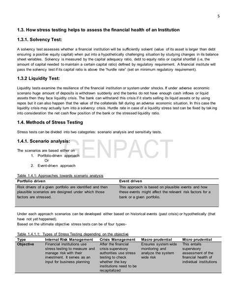 Stress Testing And Sensitivity Analysis Requirements And Methods Docx