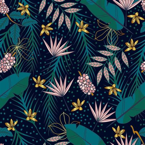 Premium Vector Flora Abstract Seamless Pattern Illustration Patterns For Textile Fabrics Or Paper